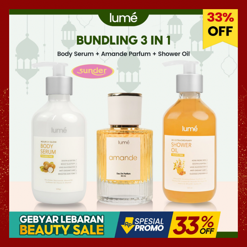 Jual Bundling Lume Parfume EDP Body Serum Shower Oil Lumecolors Eau De ...
