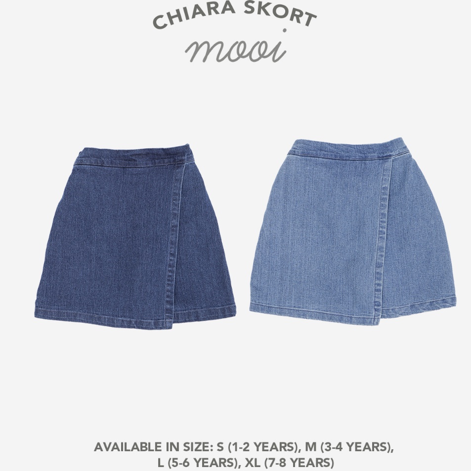 Jual Top Delivery Mooi Rok Jeans Anak Chiara Denim Skort | Shopee Indonesia