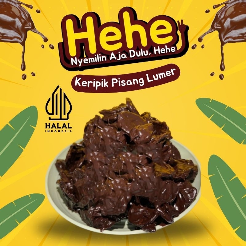 Jual HEHESNACK Keripik Pisang Lumer Cokelat Banana Chips Kripik Renyah ...
