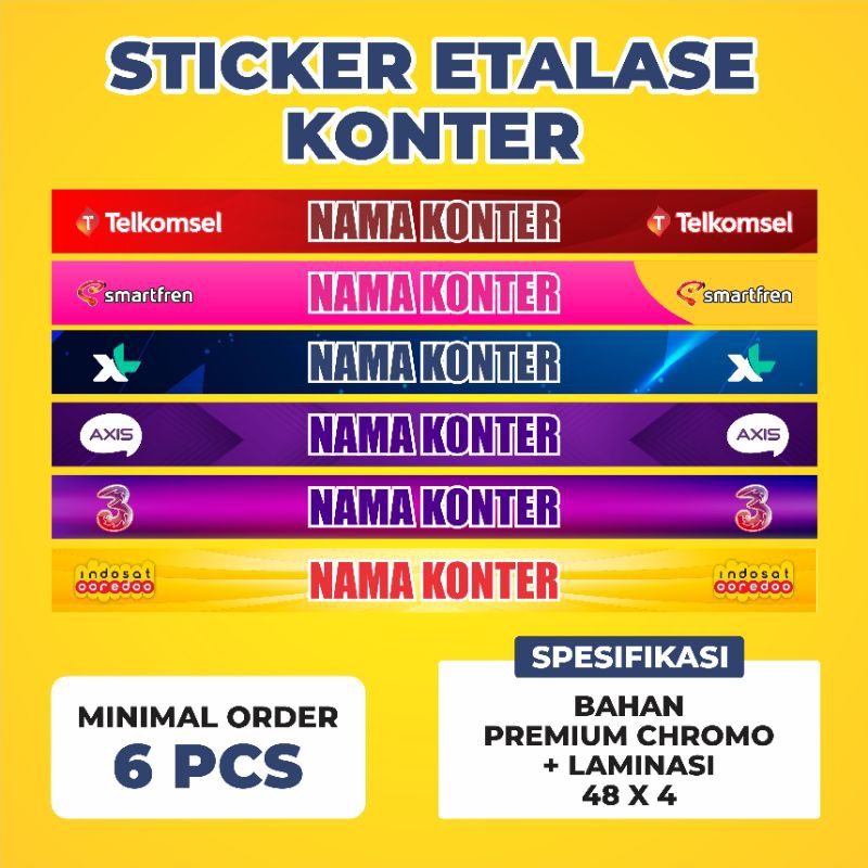 Jual STIKER ETALASE STIKER KONTER STIKER PROVIDER HIASAN | Shopee Indonesia