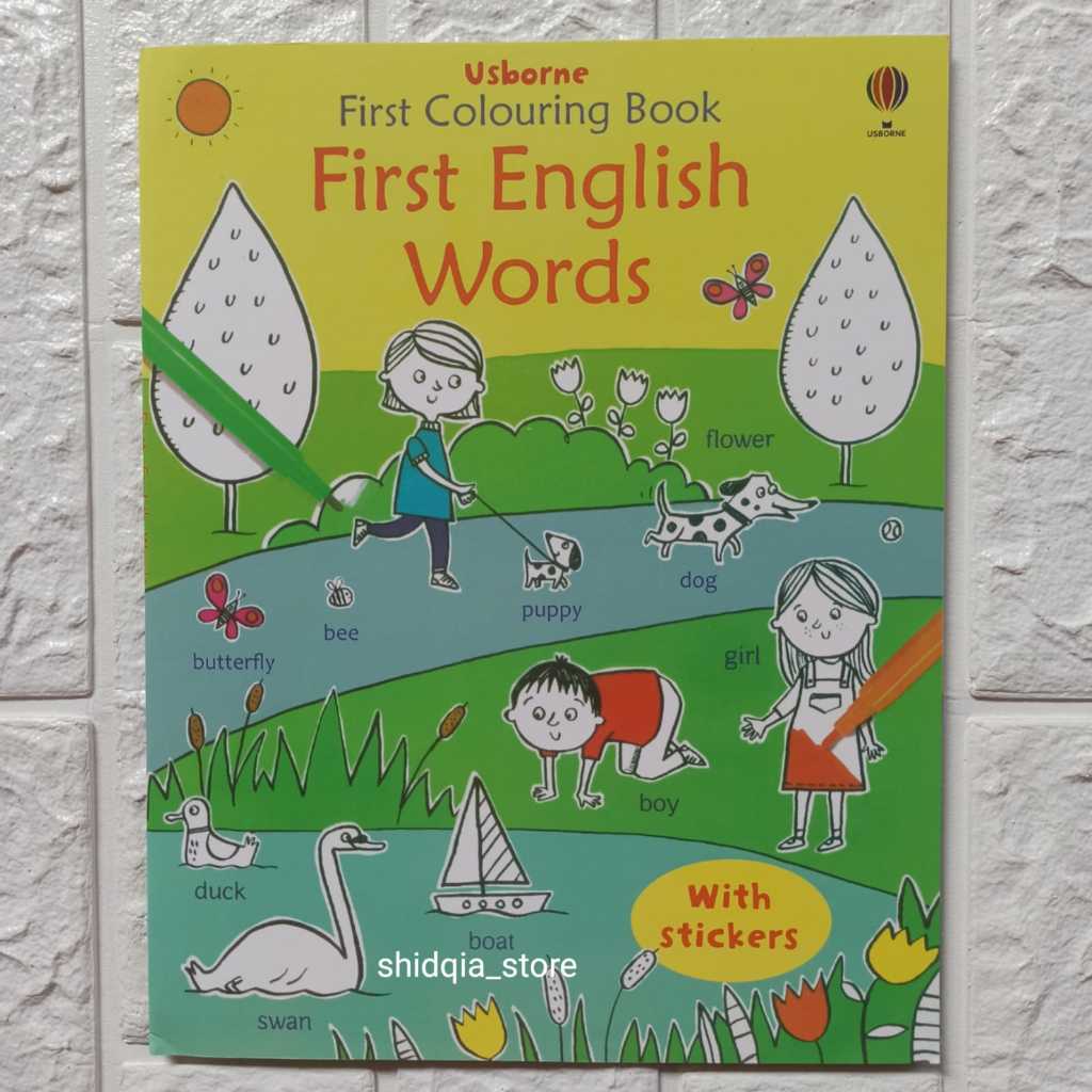 Jual BUKU MEWARNAI first colouring book First English Words with ...
