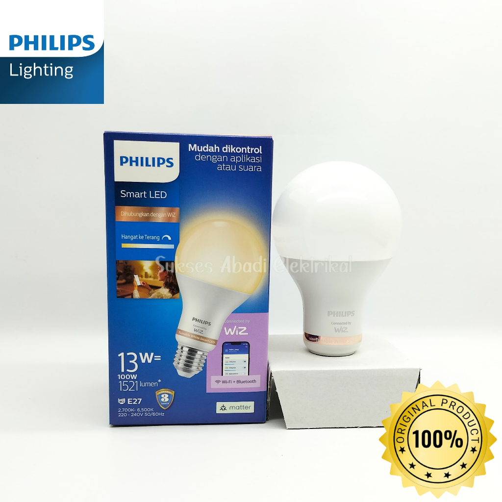 Jual LAMPU SMART WIFI LED 13 W PHILIPS TUNEABLE WHITE DIMMER | Shopee ...