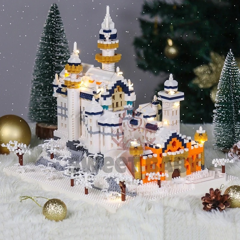 Jual 3000pcs Swan Stone Castle Architecture Model Micro Building Blocks ...