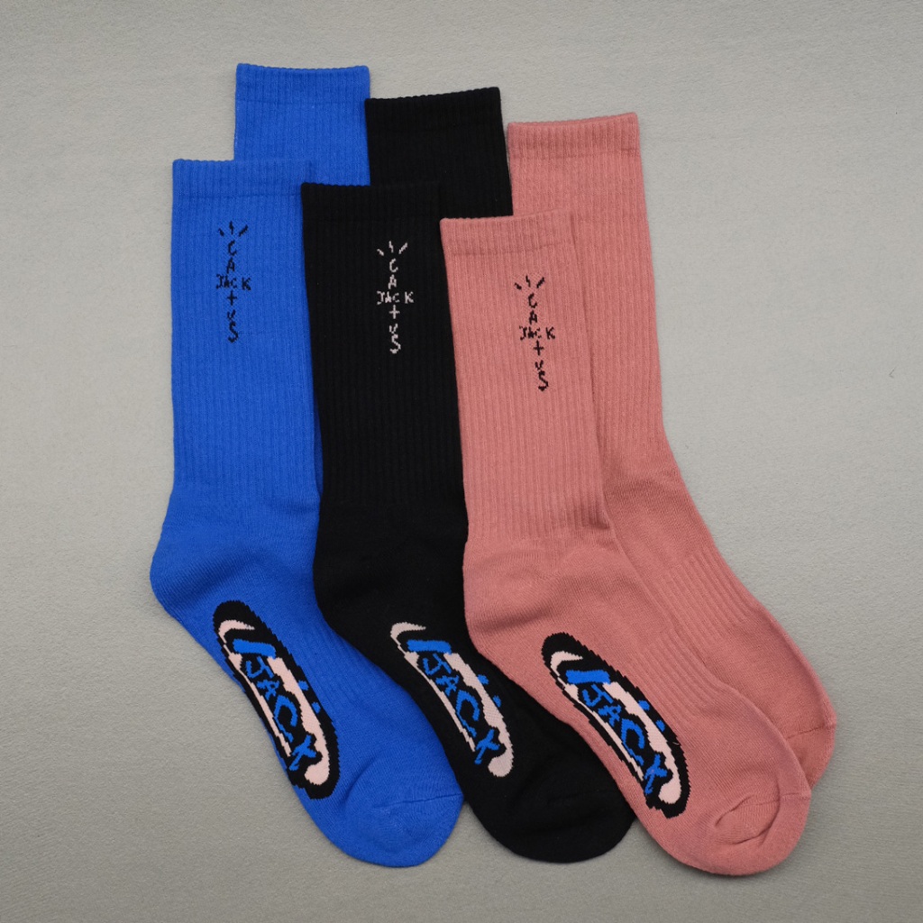 Jual Travis Scott Cactus Jack Basic Socks Multi 3 Pack | Shopee Indonesia