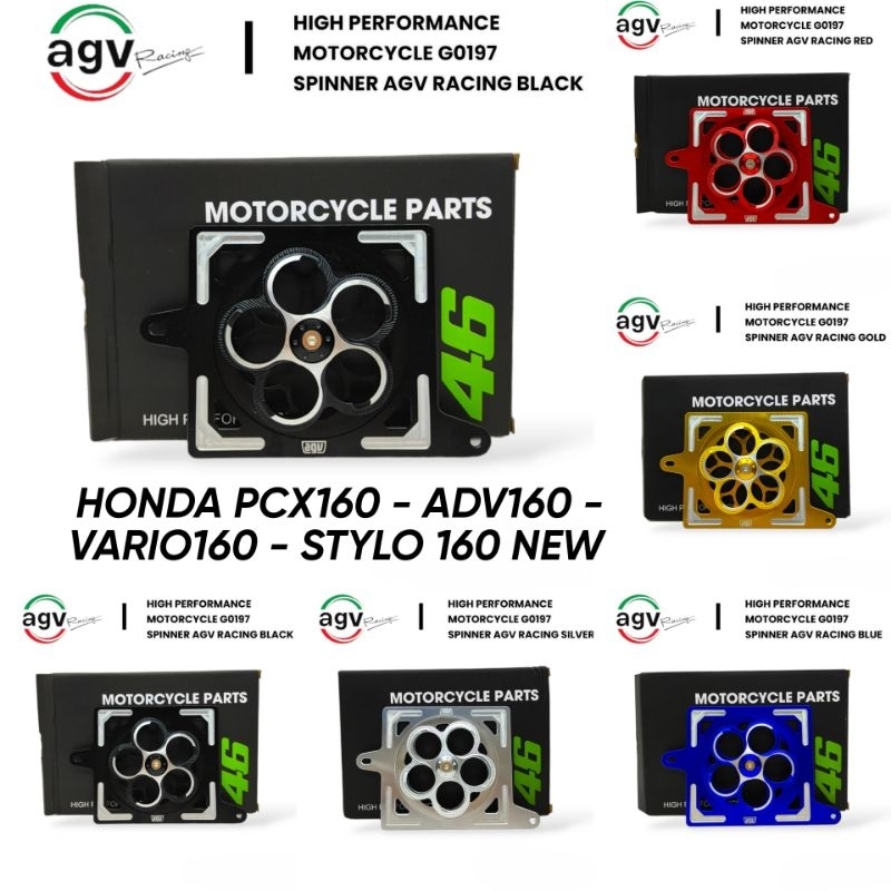 Jual Tutup Cover Radiator + Spinner Fun Putar AGV RACING FULL CNC ...