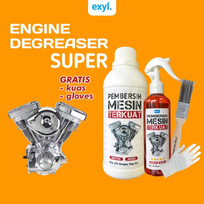 Jual Engine Degreaser Cairan Pembersih Kerak karat Mesin Motor Mobil Super Ampuh Free Kuas ...