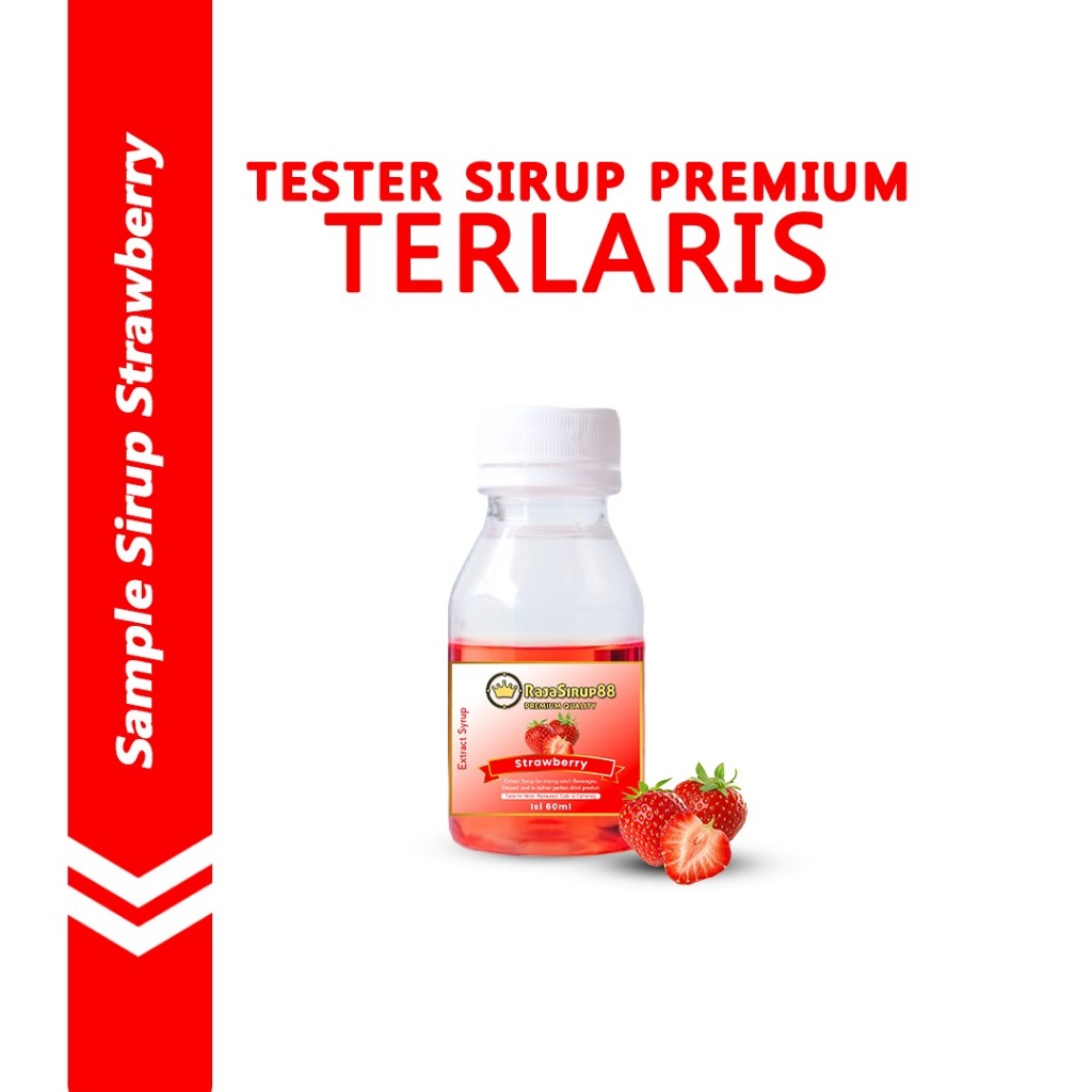 Jual Sample Sirup Premium Rasa Strawberry / Stroberi Tester Minuman ...