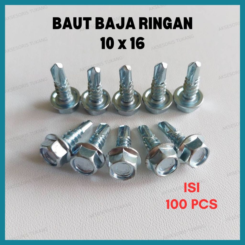 Jual Baut Rangka Baja Ringan 10x16 Isi 100 Pcs Skrup Sekrup Baut ... Jual Baut Rangka Baja Ringan 10x16 Isi 100 Pcs Skrup Sekrup Baut ...
