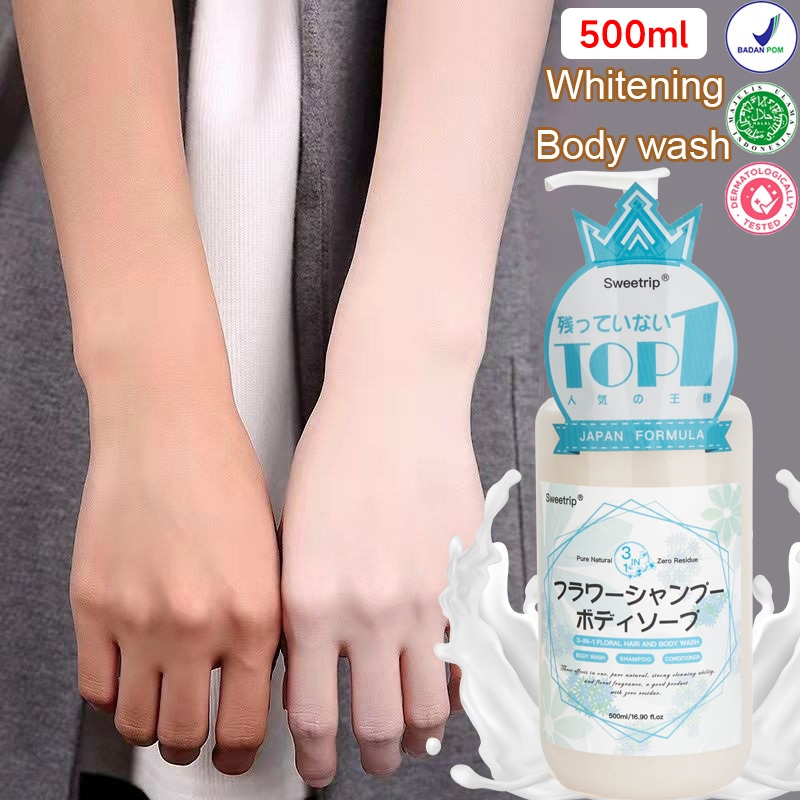 Jual Sweetrip Japan Formula Body Wash 500ml Sabun Mandi 3 in 1 Body ...