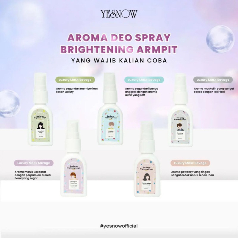 Jual Yesnow Deo Spray Brightening Armpit | Shopee Indonesia