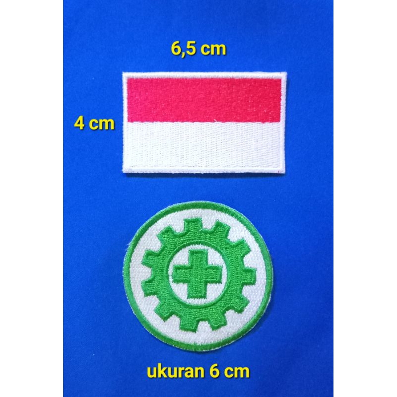 Jual PATCH BORDIR LOGO K3 DAN BENDEEA Utamakan keselamatan Kerja Dan ...