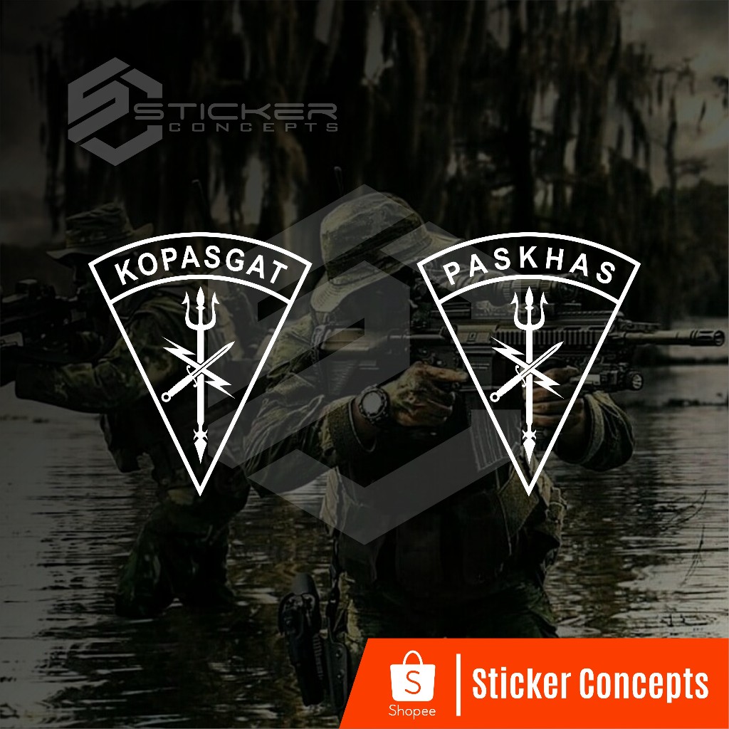 Jual Sticker logo Paskhas & Kopasgat cutting menyala untuk mobil kaca ...