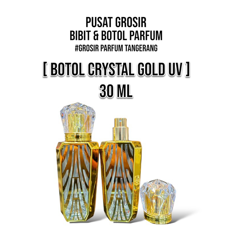 Jual [ LUSIN ] BOTOL PARFUM VIRAL CRYSTAL GOLD UV 50 ML DRAT PUTAR - BOTOL PARFUM | Shopee Indonesia