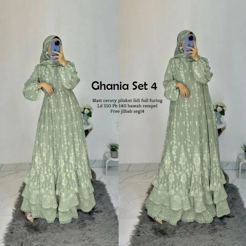 Jual GHANIA SET HIJAB SERI 1 | 4 | 5 | LD110 & LD120 (LABEL SAVNA ...
