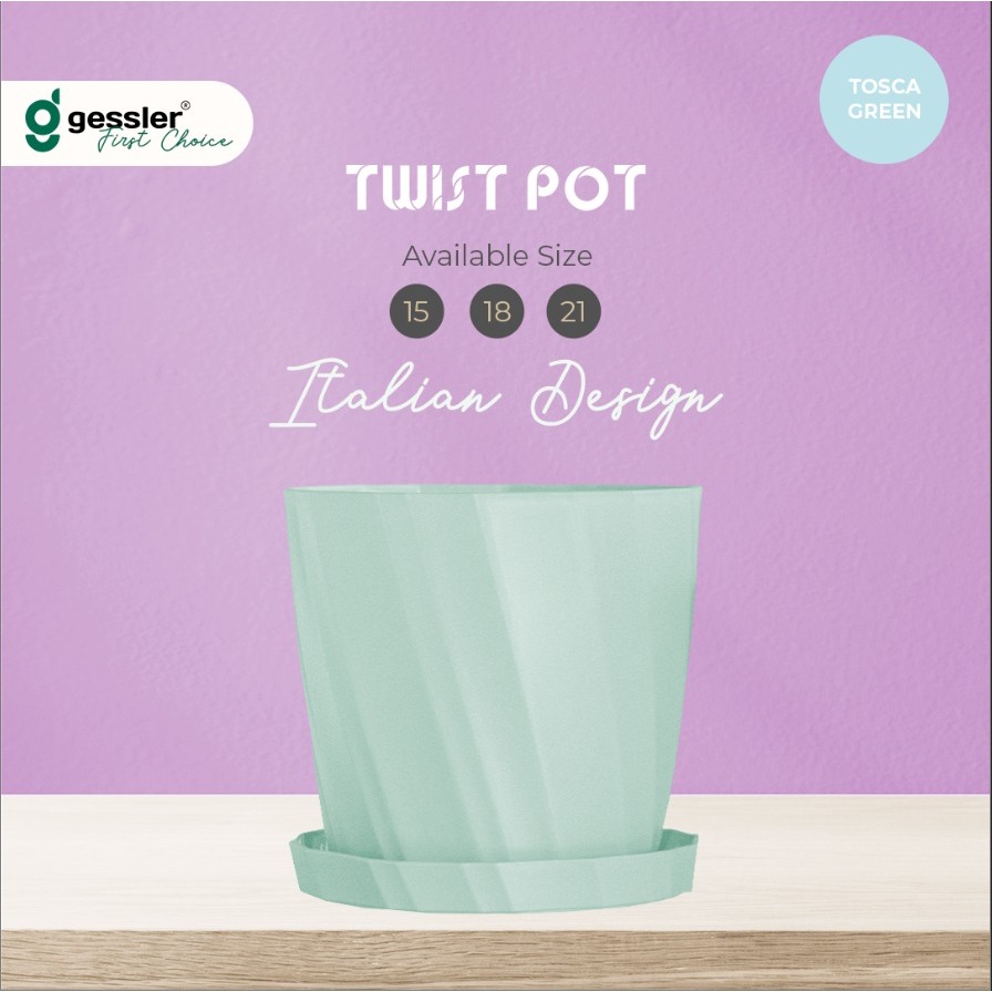 Jual Gessler Pot Twist Bunga - Tanaman Italian Design - Termasuk ...