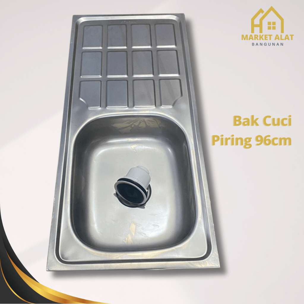 Jual Bak Cuci Piring Stainless 96 cm + Afur / Bak Cuci Tangan Wastafel ...