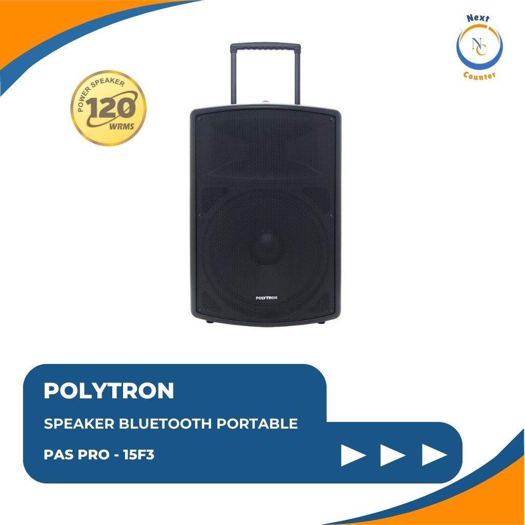 Jual Polytron Bluetooth Trolley Speaker Active Speaker Aktif Karaoke 15 Inch PAS PRO 15F3 ...