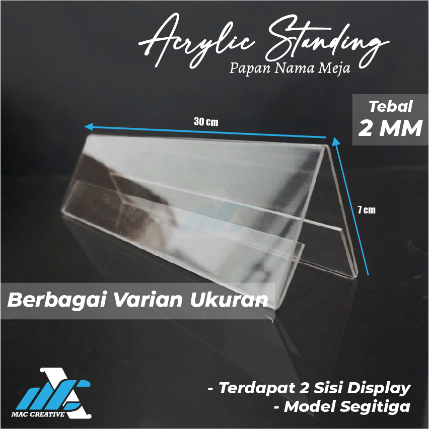 Jual PAPAN NAMA AKRILIK / AKRILIK KARTU NAMA 25x7 30x7 / AKRILIK PAPAN ...