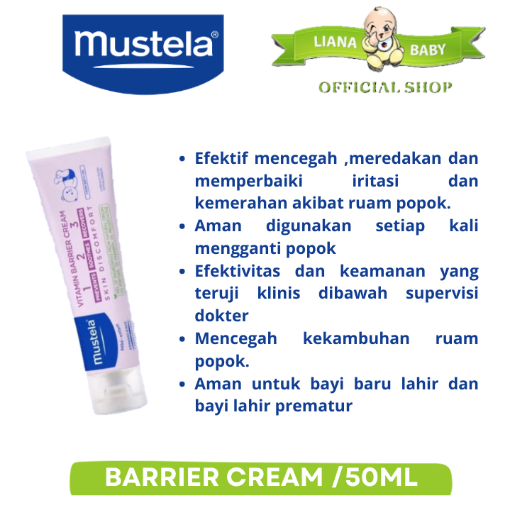 Jual PERA169 MUSTELA BARRIER CREAM 50 ML / CREAM RUAM BAYI / DIAPER ...
