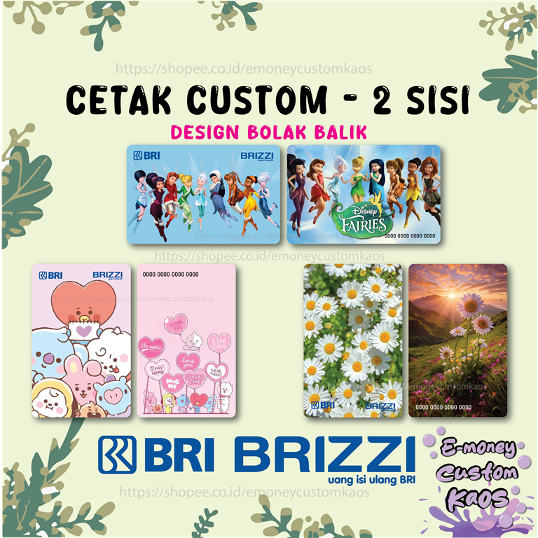 Jual CUSTOM KARTU BRI BRIZZI ETOLL E-MONEY DESAIN GAMBAR SUKA SUKA ...