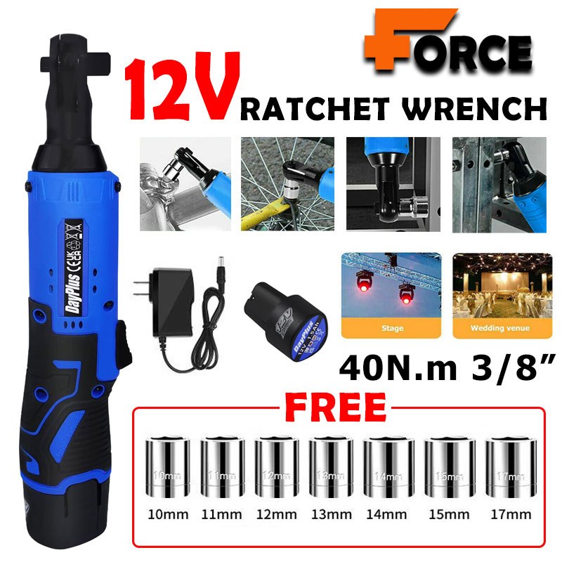 Jual Kunci Ratchet Listrik Tanpa Kabel 12V 3/8 "Pelepasan Mur Sekrup ...