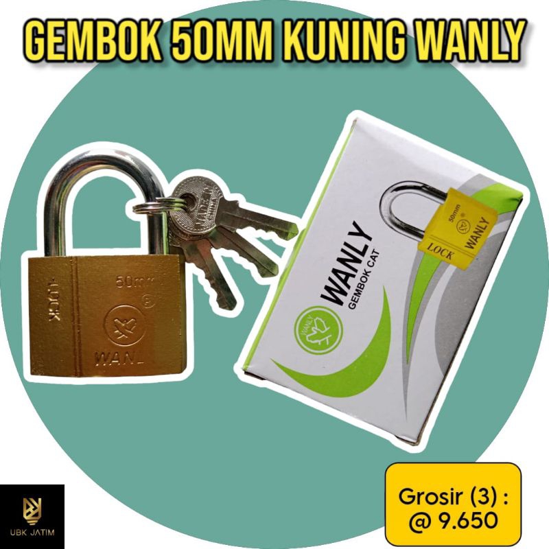 Jual GEMBOK 50MM KUNING WANLY | Shopee Indonesia