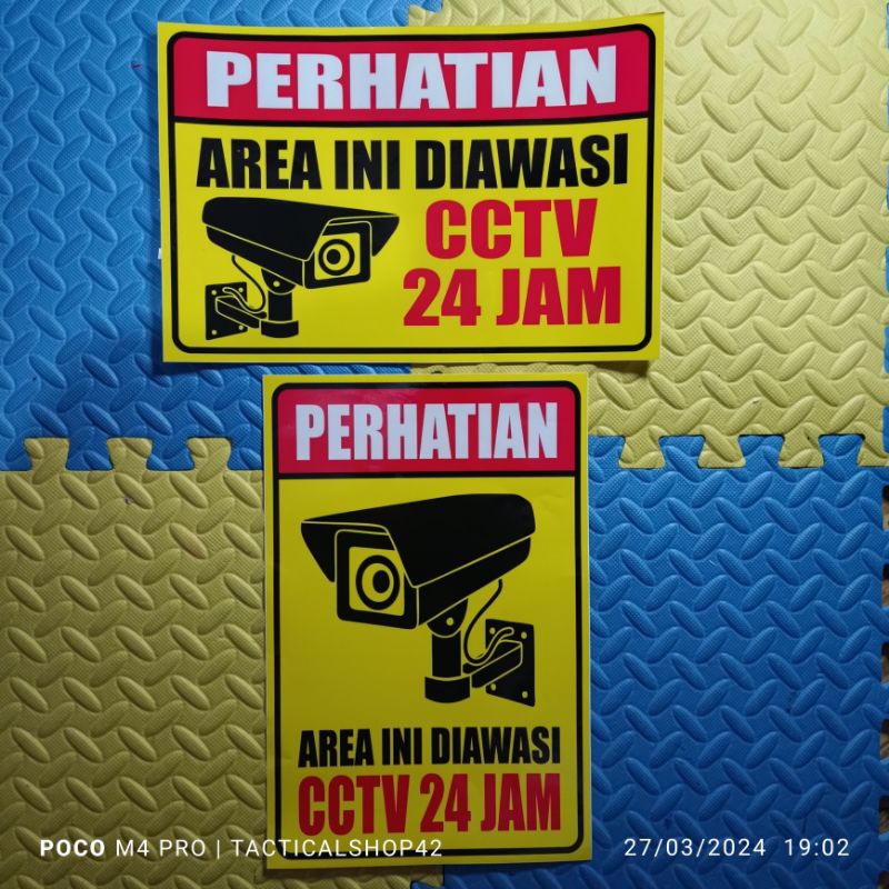Jual Stiker Tanda CCTV / Stiker Penanda Kamera Cctv | Shopee Indonesia