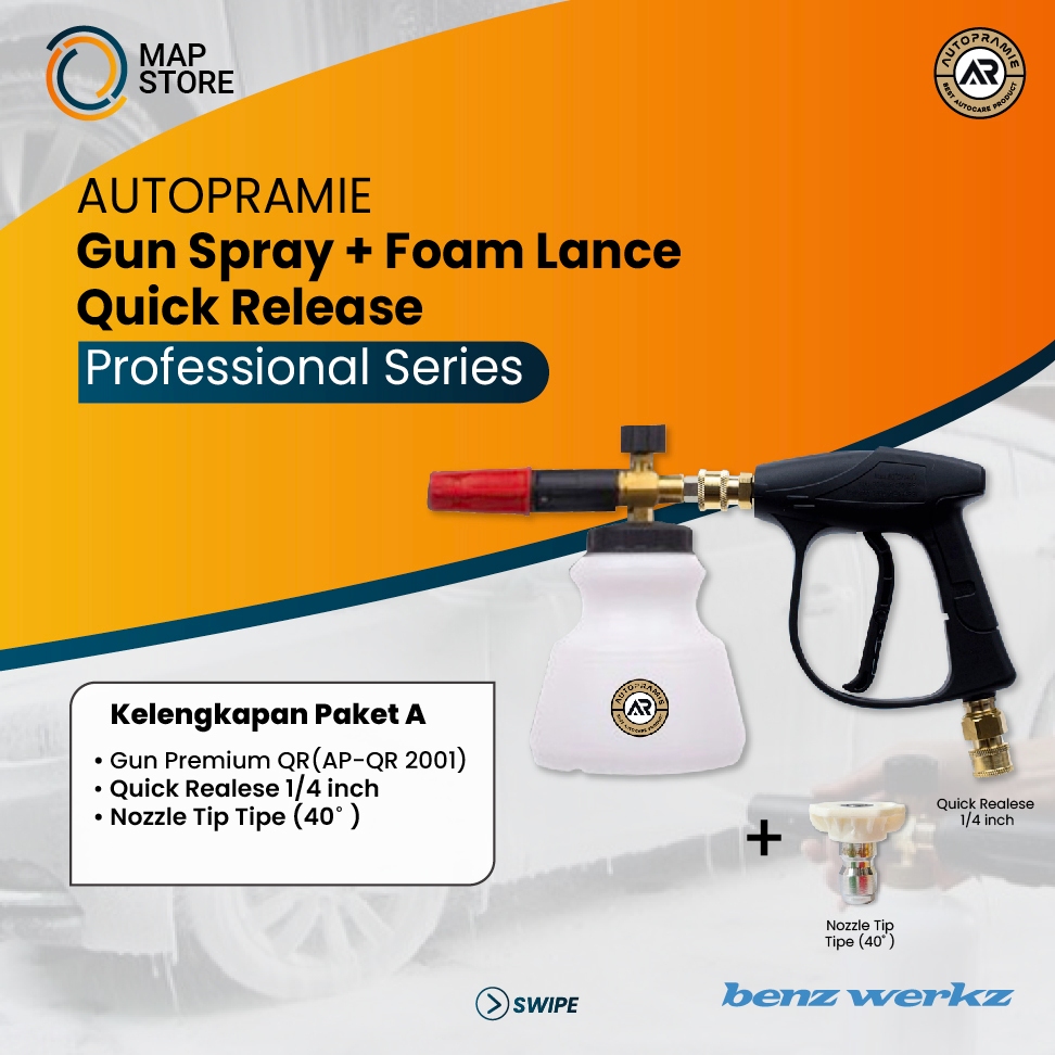 Jual Spray Gun Jet Cleaner Autopramie Foam Lance Premium Quick Release ...
