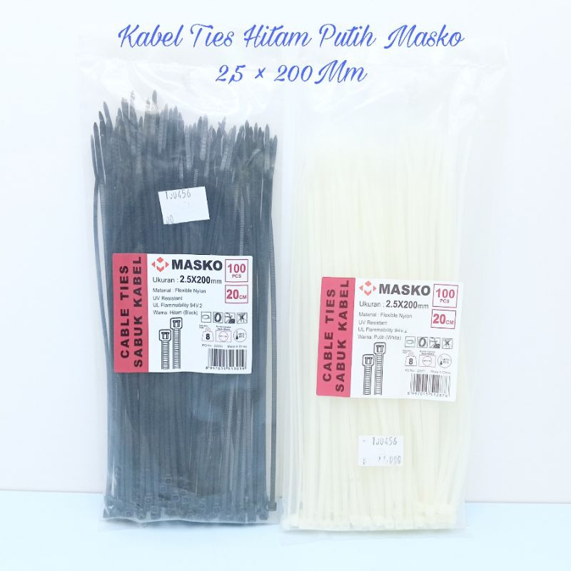 Jual KABEL TIES MASKO UKURAN 2,5×200mm | Shopee Indonesia