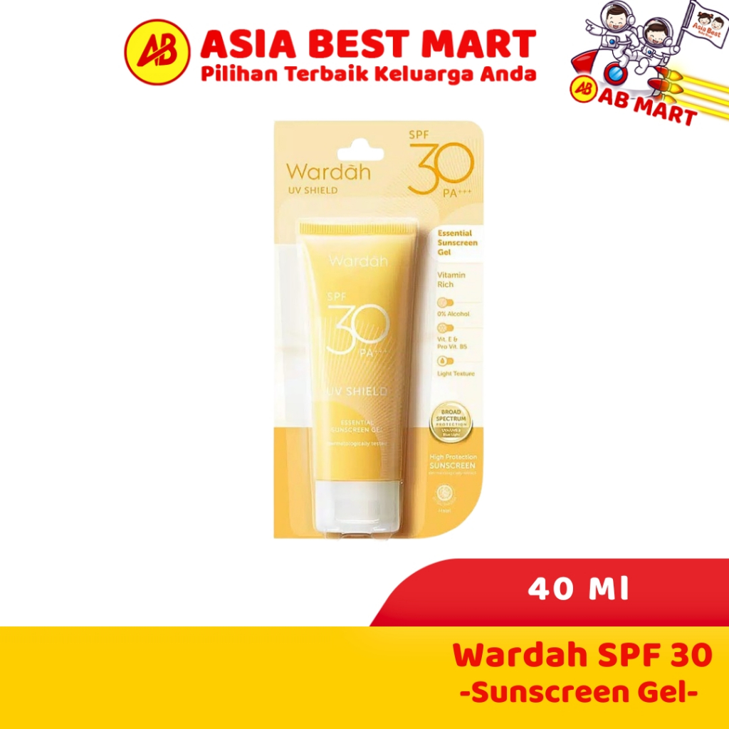 Jual Wardah Sun Care Sunscreen Gel / Uv Shield Essential Sunscreen Spf 30 40Ml | Shopee Indonesia