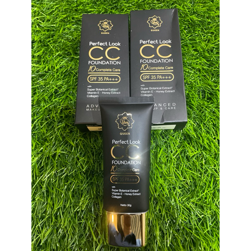 Jual Cc cream viva Queen perfect look cc foundation spf 35 Ori 30 gram ...