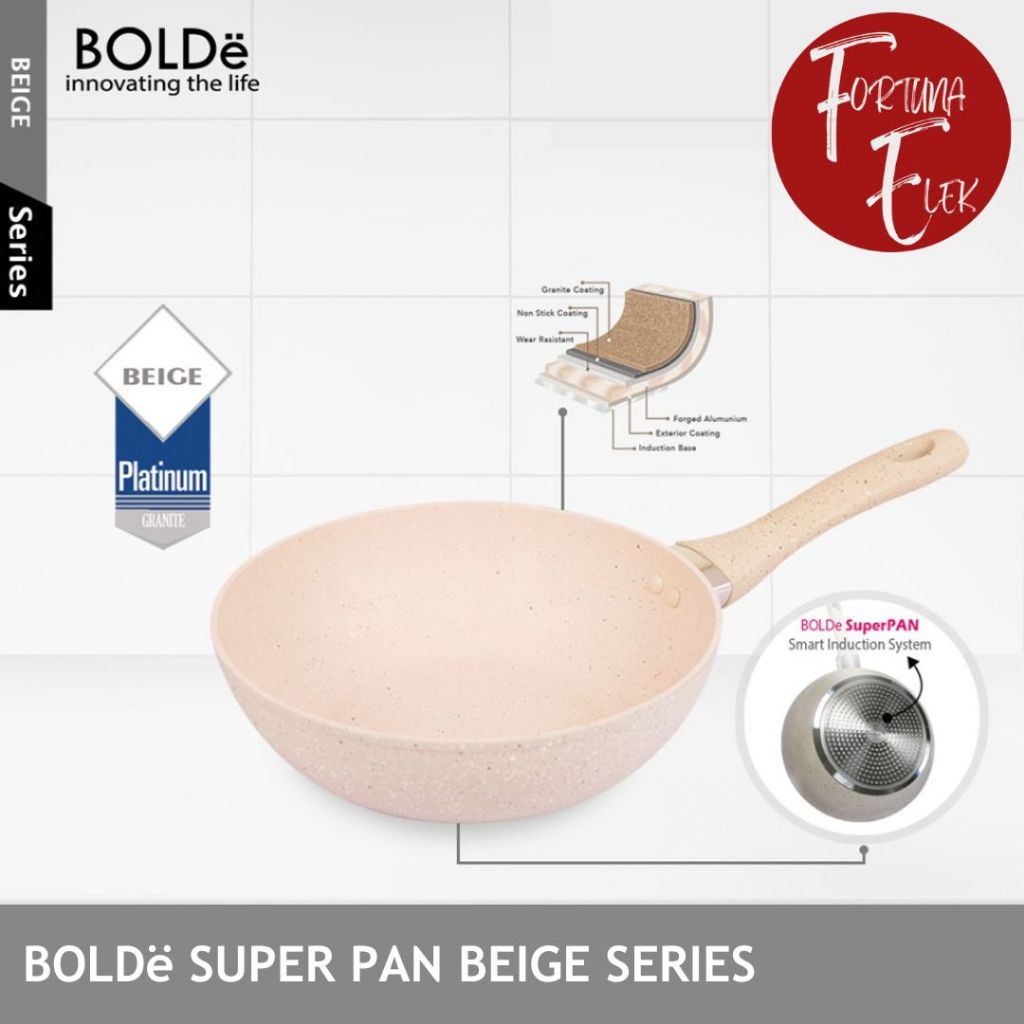 Jual BOLDe Super PAN Beige Series Frypan Wok Sauce Pan Casserole Panci ...
