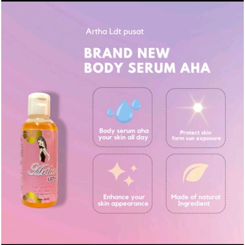 Jual GV ARTHA LDT+ GLOW UP SERUM AHA BODYCARE LOTION & BOOSTER PAKET ...