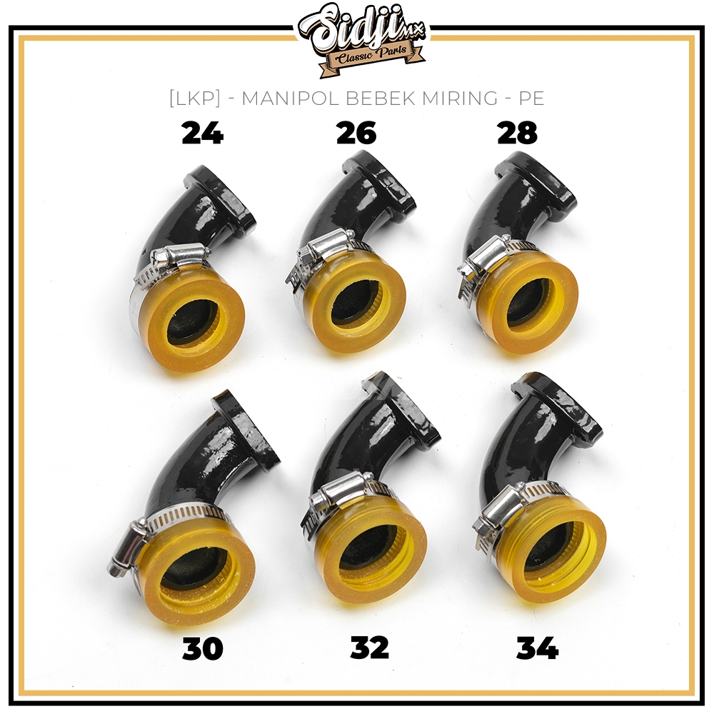 Jual Intake Manipol Manifold Bebek Miring Model Leher Angsa PE 24 26 28 30 32 34 PNP Karbu PE ...