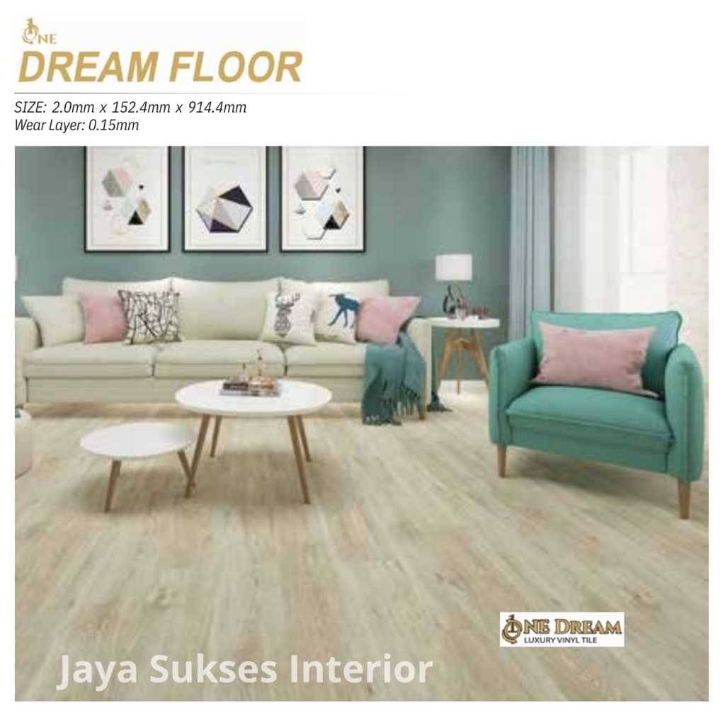 Jual Vinyl Lantai Kayu Dream Floor Warna Kayu Natural / BOX | Shopee ...