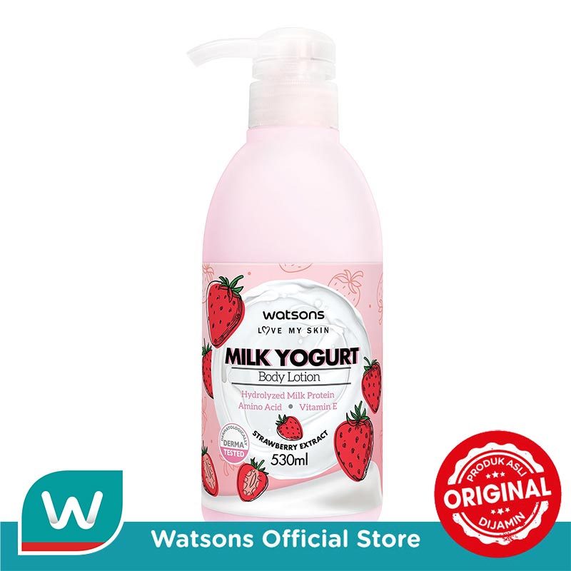 Jual Watsons Milk Yogurt Body Lotion Strawberry 530Ml | Shopee Indonesia