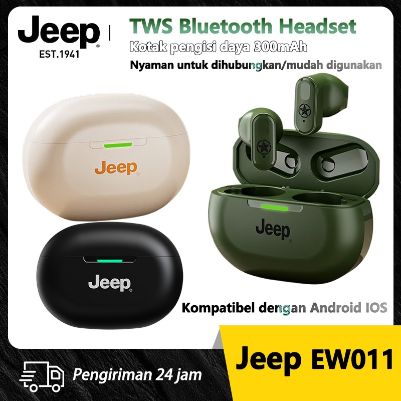 Jual Jeep EW011 TWS Headphone Nirkabel Bluetooth Earphone Bluetooth 5.3 Bass Headset Musik ...