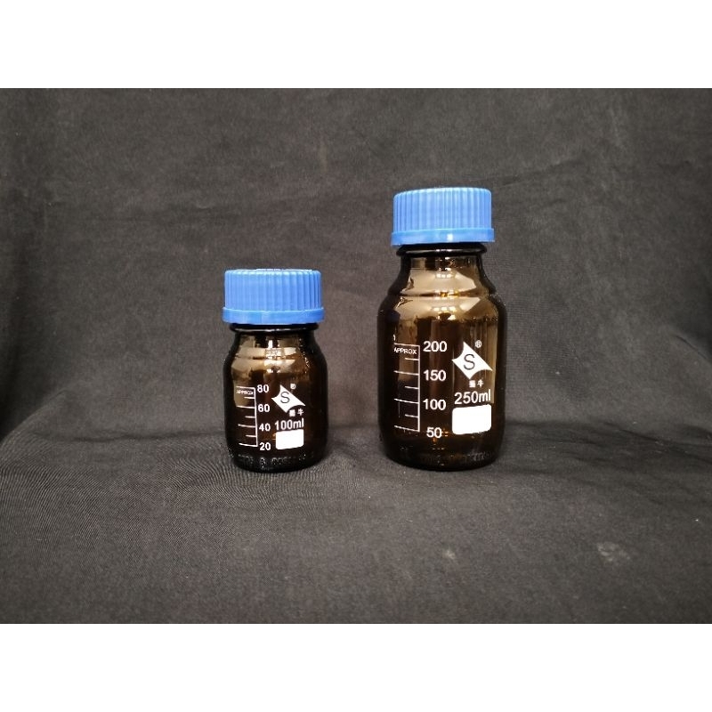 Jual Botol Sampel Coklat RRC 250 ml , 100 ml / Lab Bottle Amber ...