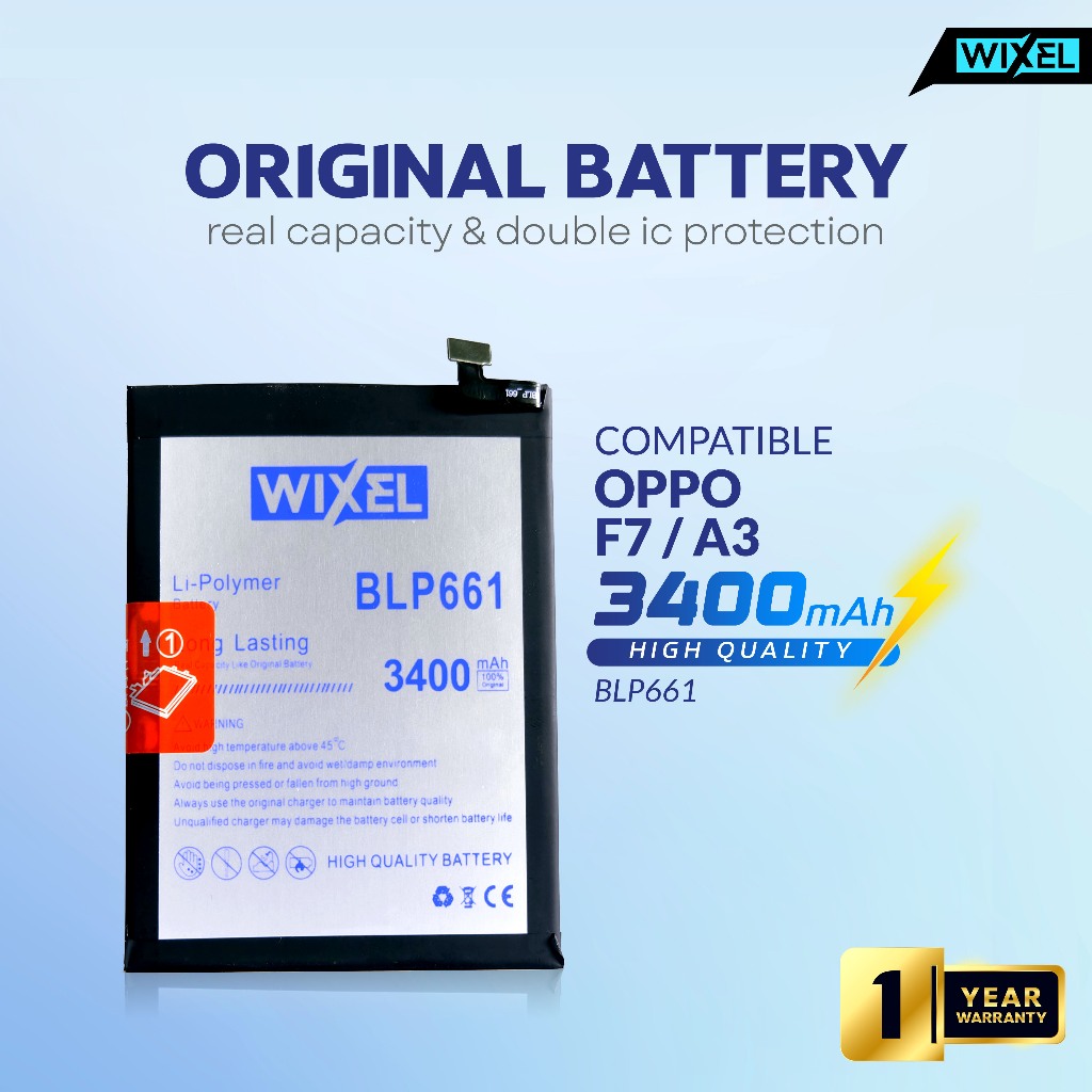 Jual WIXEL Baterai Oppo F7 A3 BLP661 Double Power Real Capacity 100% ...