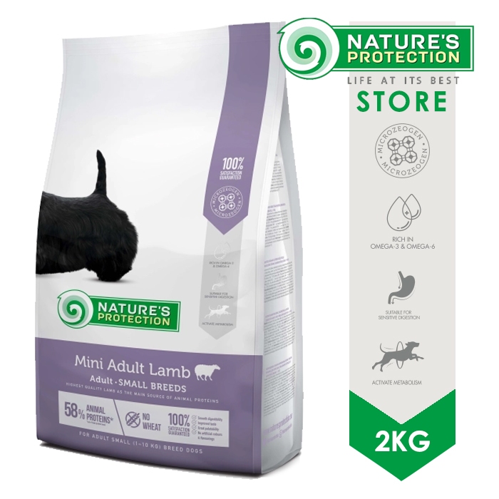 Jual Nature Protection Mini Adult Lamb 2kg Makanan Anjing Nature's ...