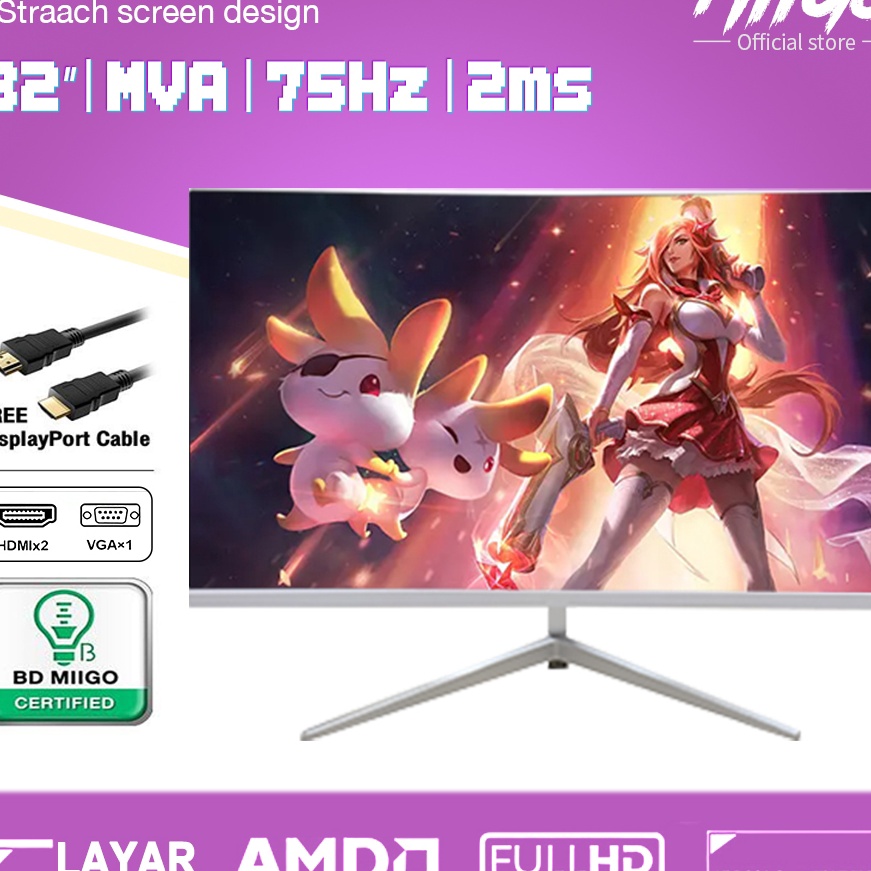 Jual Harga Fantastis Kualitas Tak Tertandingi MIIGO layar lengkung 32 ...