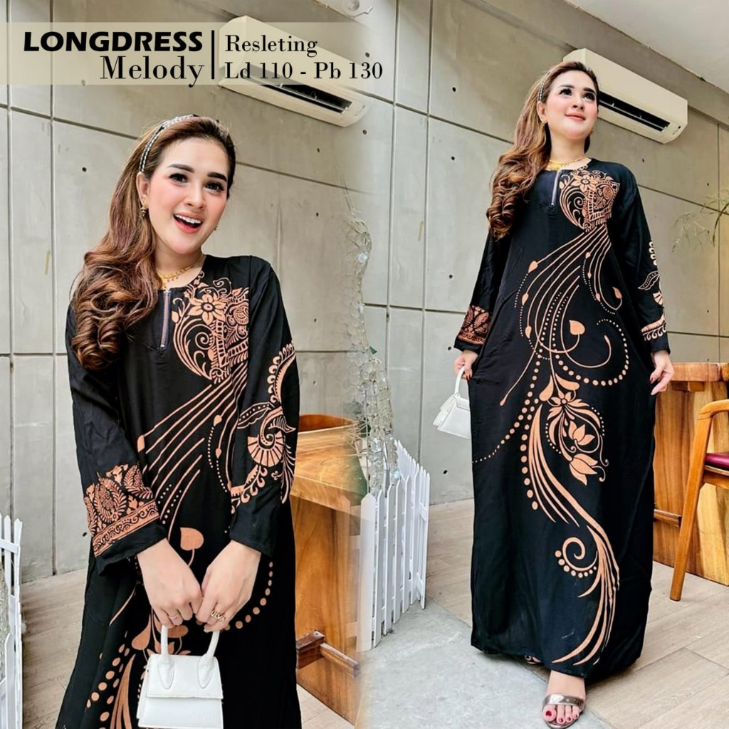 Jual Longdress Busui Bahan Rayon Daster Lengan Panjang LD 110 PB 130 Daster Panjang Viral ...
