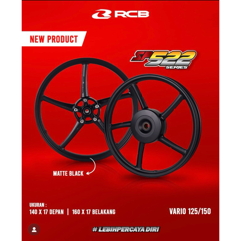 Jual Velg RCB SP522 Palang 5 Ring 17 Vario 125 Vario 150 Lubang ...