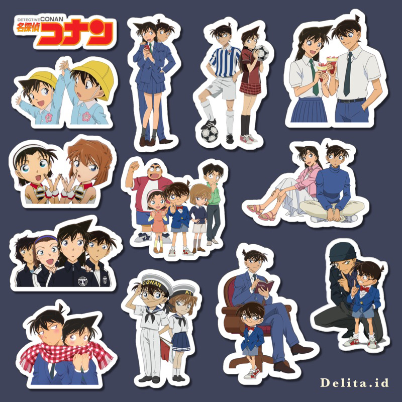 Jual Sticker Anime Detective Conan Shinichi Kudo Kaito kid Conan ...