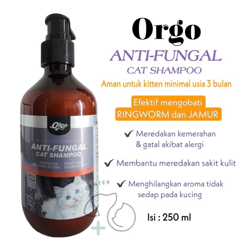 Jual Shampoo Jamur Kucing ORGO Anti Fungal Cat Shampoo untuk Ringworm ...