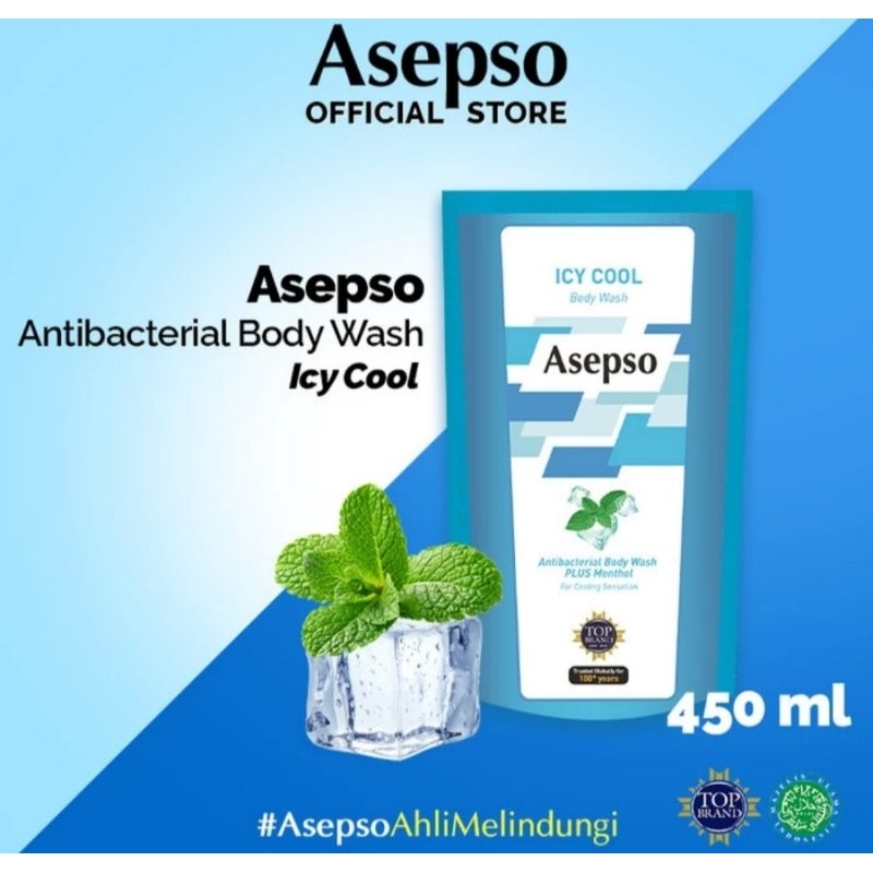 Jual Asepso Body Wash Sabun Cair Antiseptic Antibakteri Refill 450ML | Shopee Indonesia
