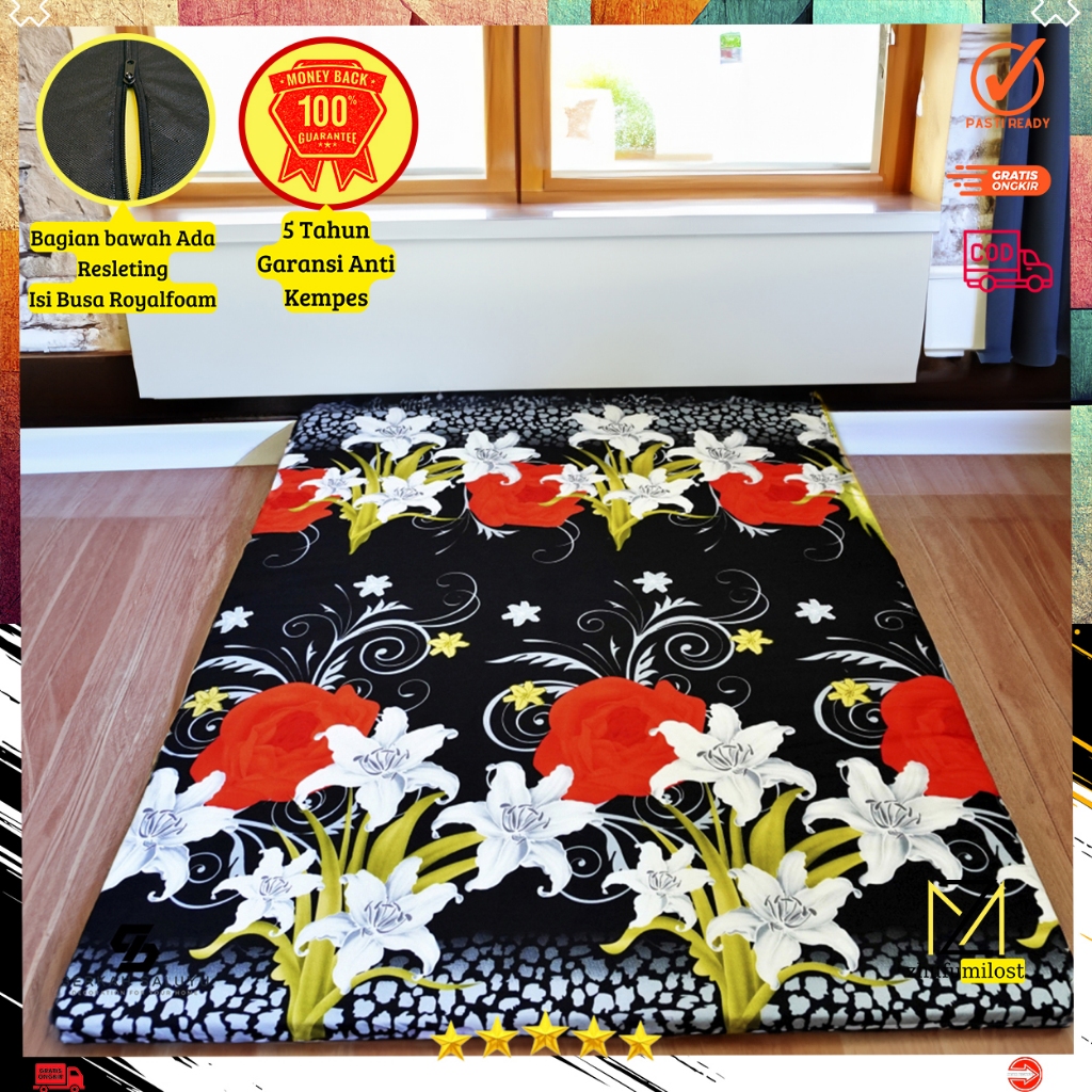Jual Kasur Busa Lipat Empuk Motif Elegan premium Busa ROYAL Jumbo ...