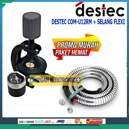 Jual REGULATOR DESTEC METER + SELANG GAS ORI PROMO | Shopee Indonesia