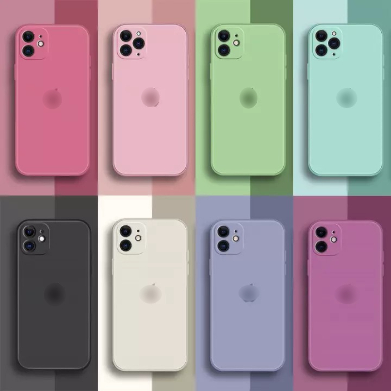 Jual SILICONE SQUARE EDGE Soft Case iPhone 7 8 Plus X XR XS 11 12 13 ...