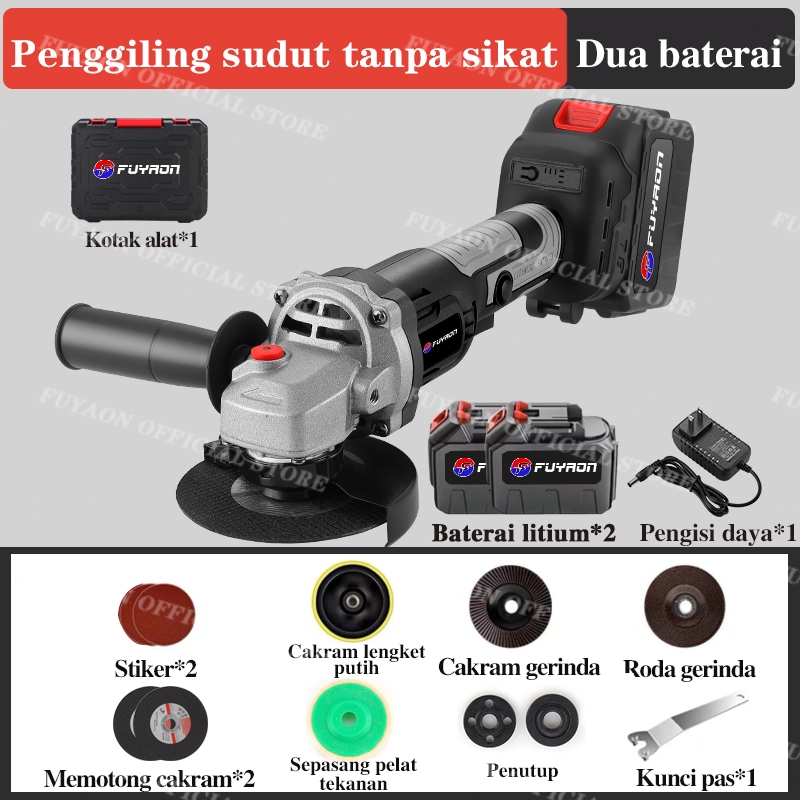 Jual FUYAON Brushless Gerinda Baterai 48V Gerenda Listrik 4 Inci Mesin ...